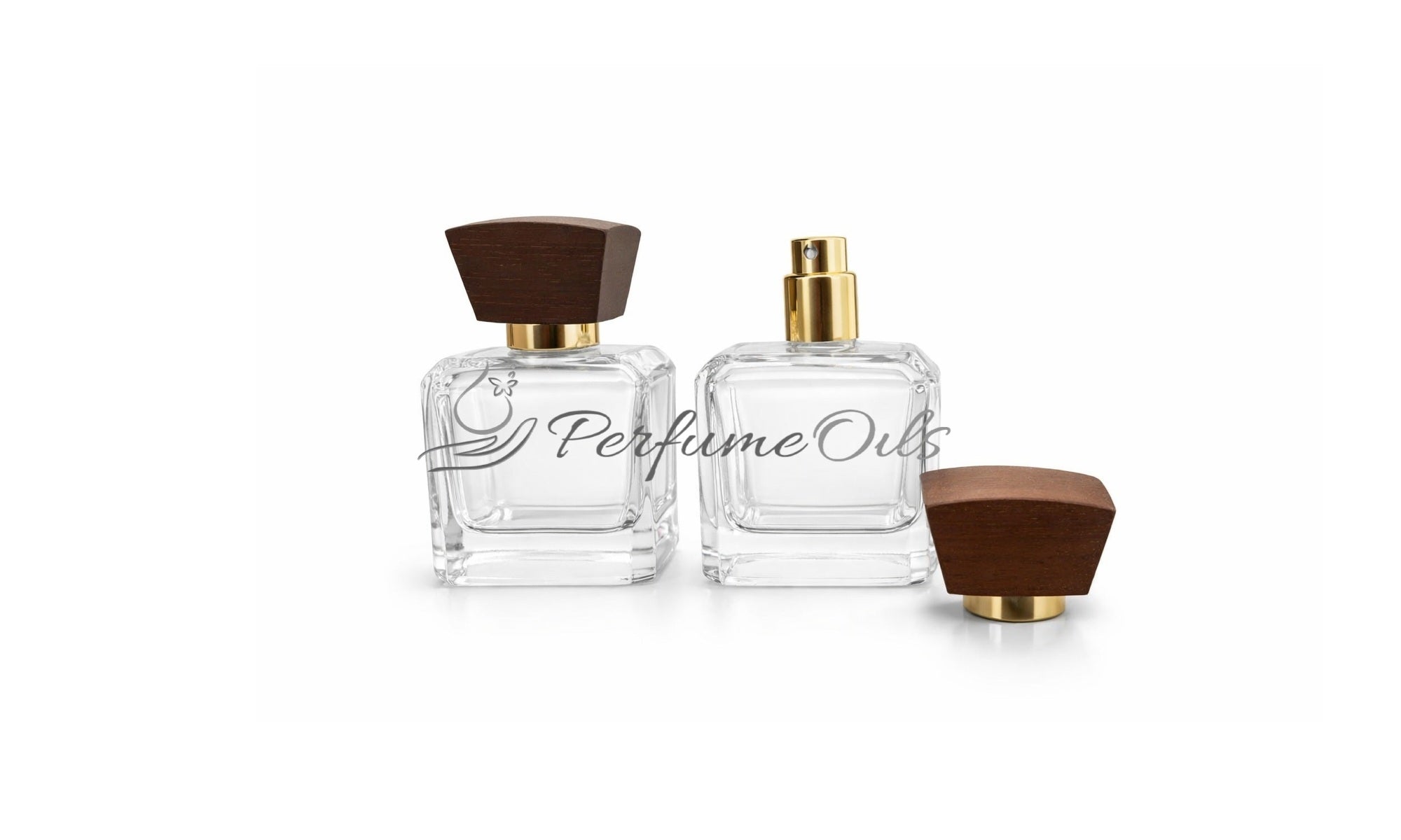 Aura Bottle - 50ml Wooden Caps (Screw) – Perfume Oils